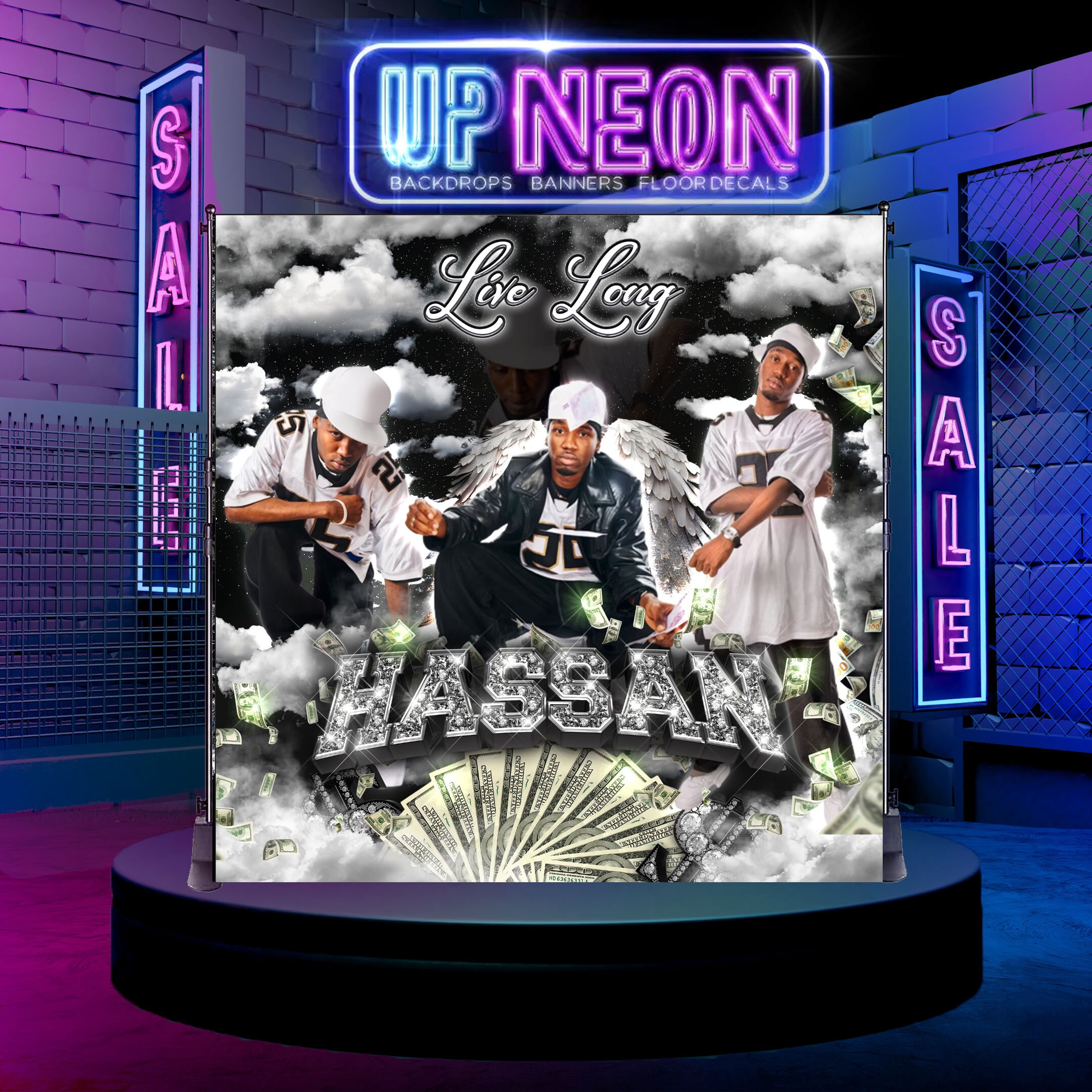 PRINTED or DIGITAL Funeral Backdrop Memorial Backdrop in - Etsy