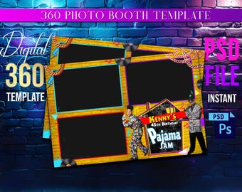 Upneon PSD Retro Photo Booth Template, 90s 80's Photo Booth Template ...