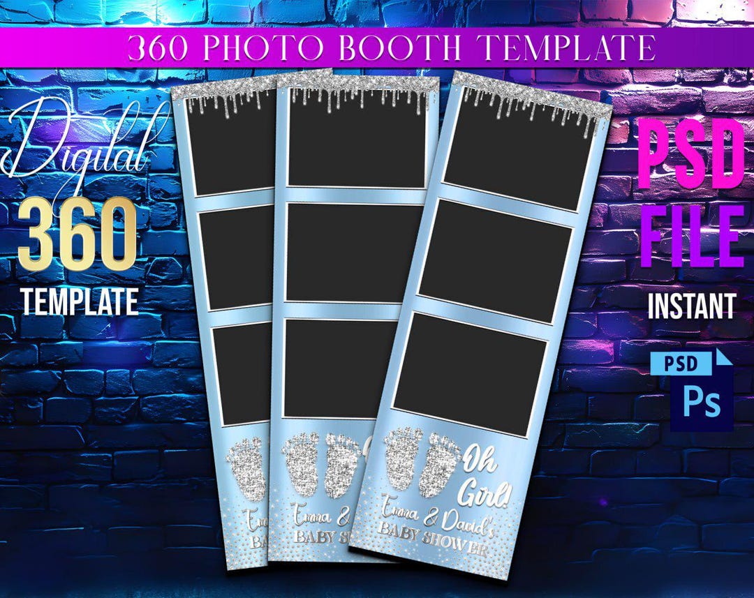 Upneon PSD Baby Shower Photo Booth Template, Oh Baby Photo Booth ...