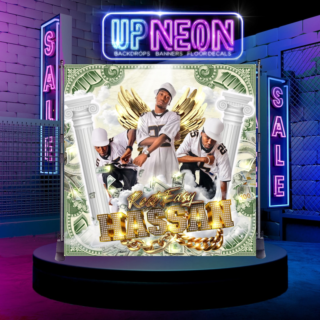 PRINTED or DIGITAL, Funeral Backdrop, Memorial Backdrop, in Loving ...