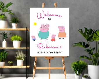 Welcome Sign Peppa Pig - Etsy