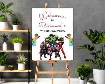 Avengers Birthday Party Sign - Etsy