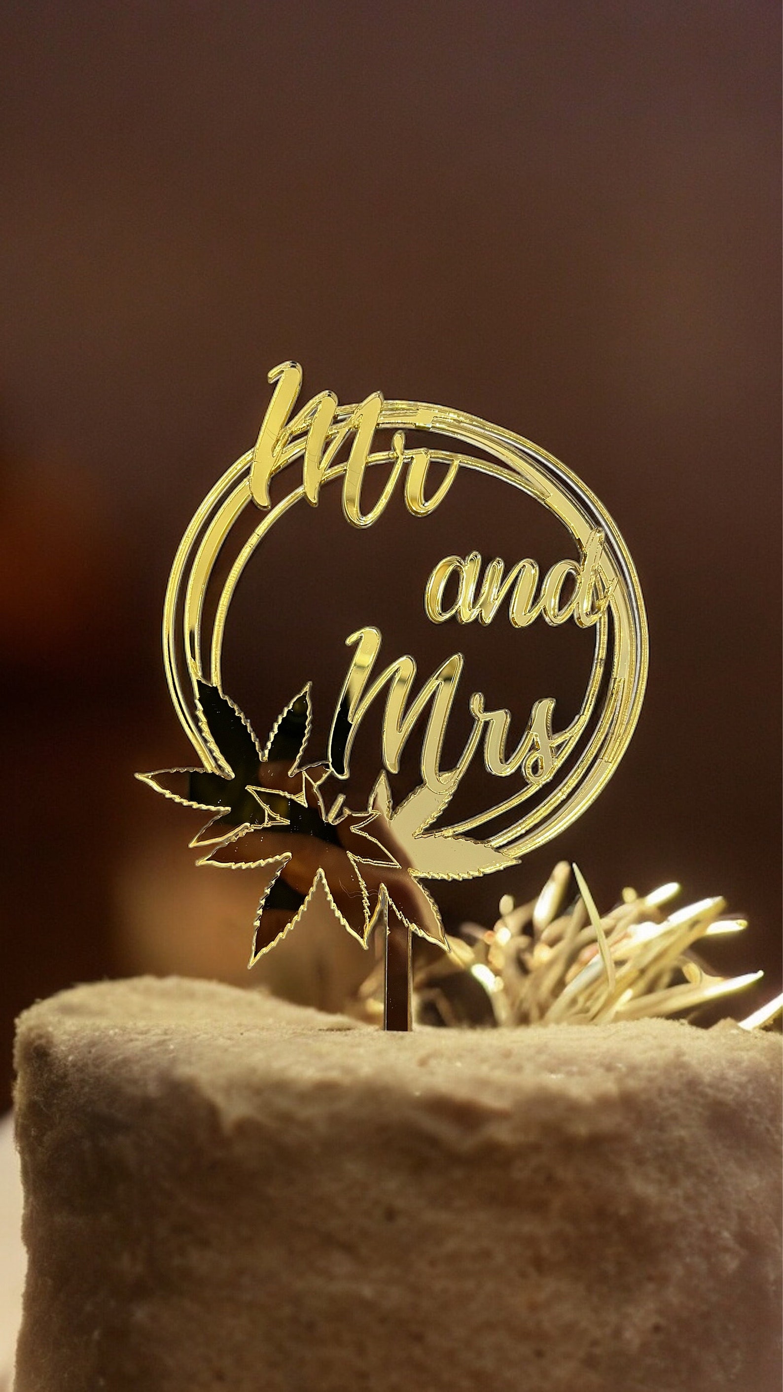 Marijuana Leaf Wedding Cake Topper, Pot Leaf 420 Weed Cake Decoration ...