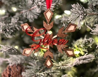Personalized Snowflake Ornament - Etsy