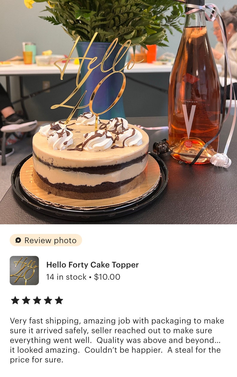 Hello 50 Cake Topper, 50th Birthday Decoration, Fiftieth Birthday Party ...