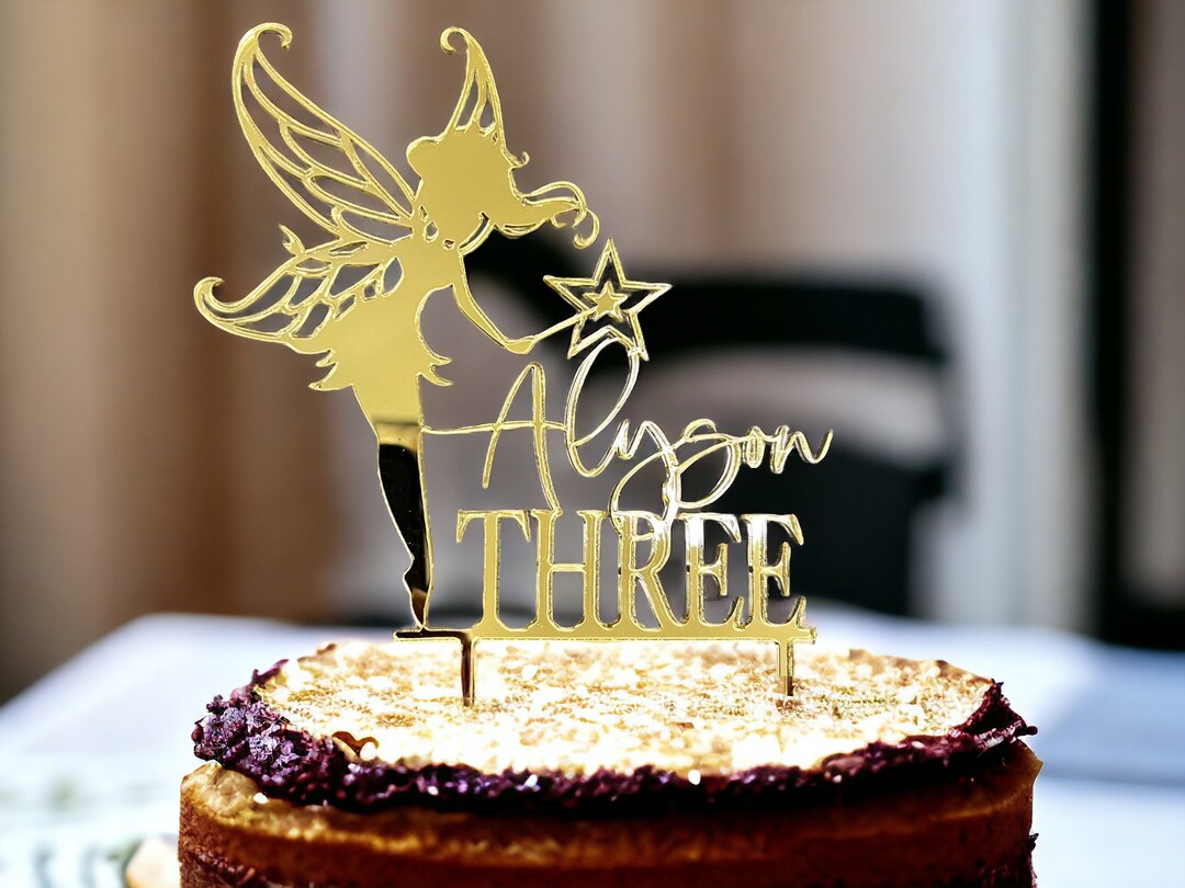 Personalized Fairy Cake Topper, Birthday Cake Topper Name and Age ...