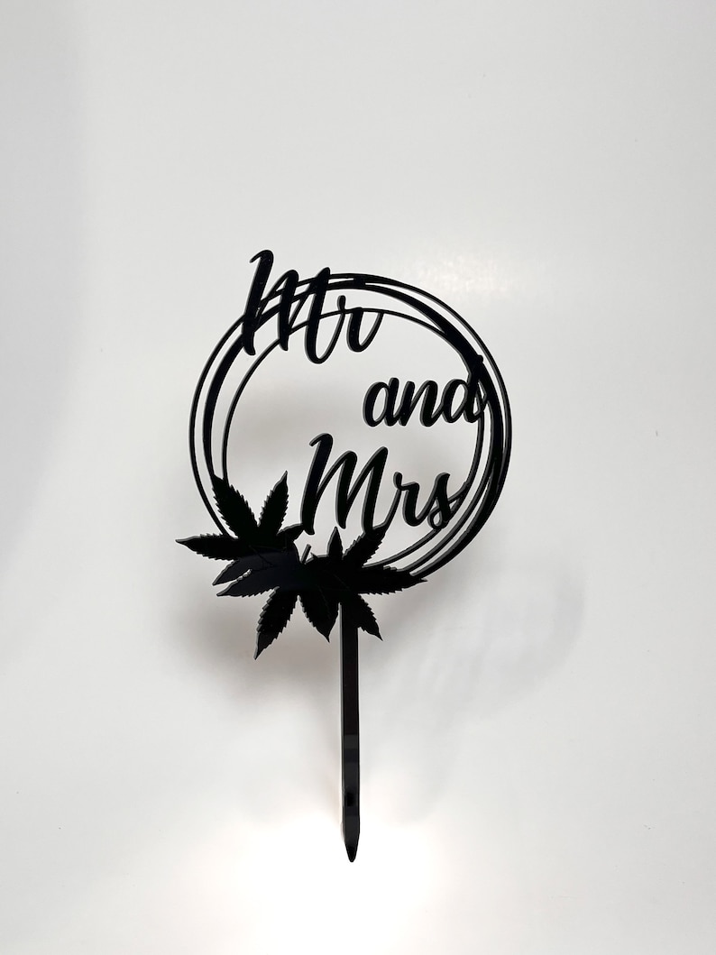 Marijuana Leaf Wedding Cake Topper, Pot Leaf 420 Weed Cake Decoration ...