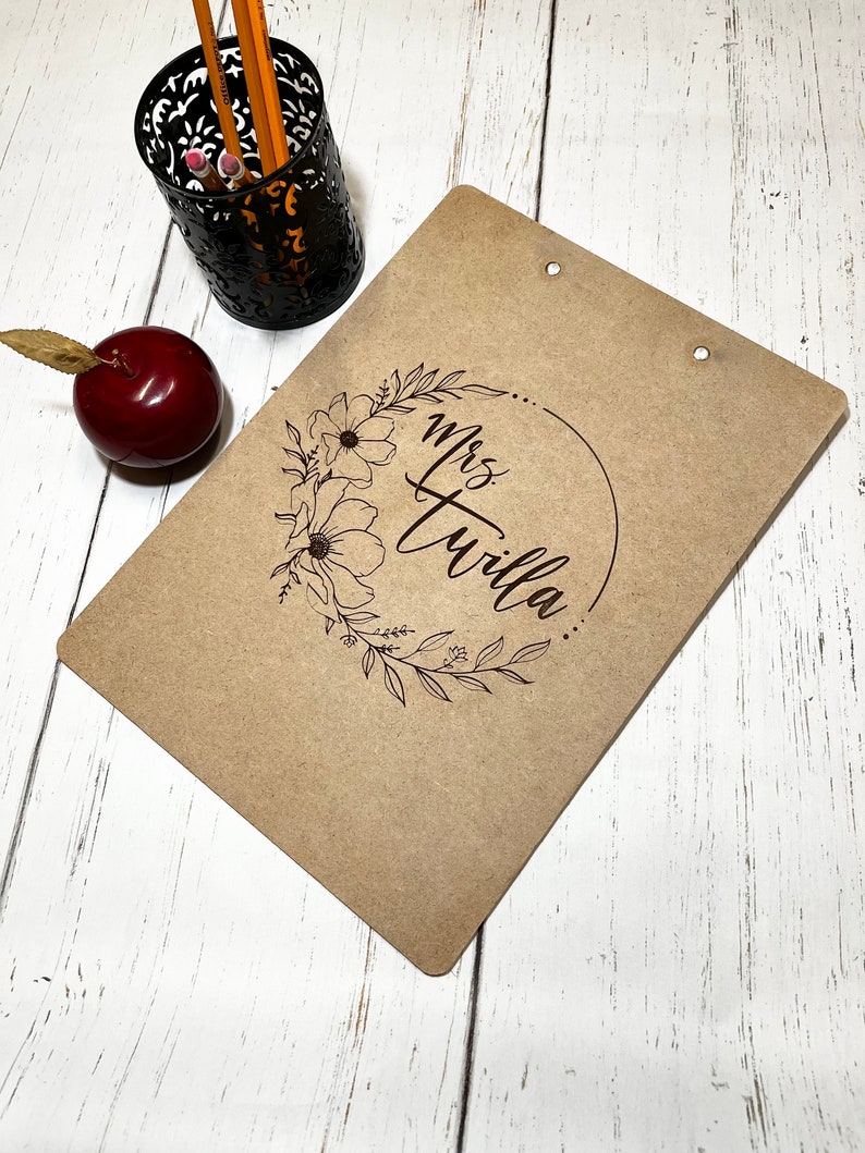 Engraved Clipboard, Personalized Gift for Teacher, Office Gift for ...