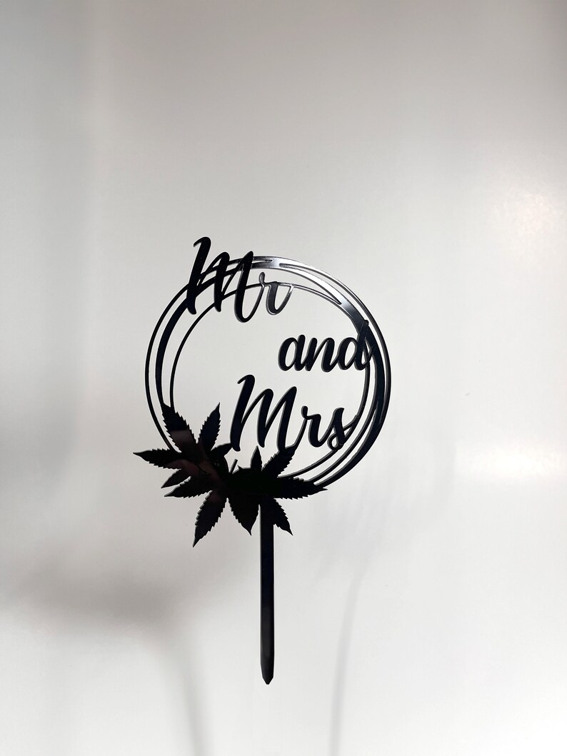 Marijuana Leaf Wedding Cake Topper, Pot Leaf 420 Weed Cake Decoration ...