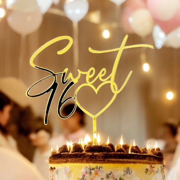 16 Cake Topper - Etsy