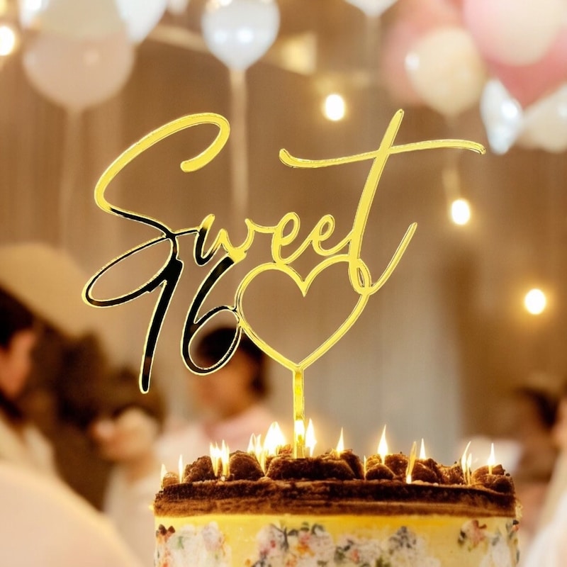 Sweet 16 Cake Topper - Etsy