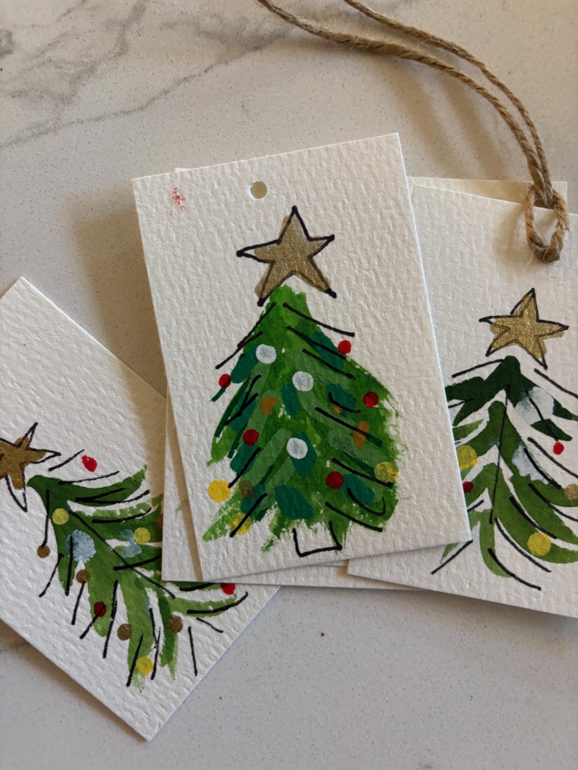 Small Christmas Tree Gift Tags. Set of 10 (2x3) - Etsy