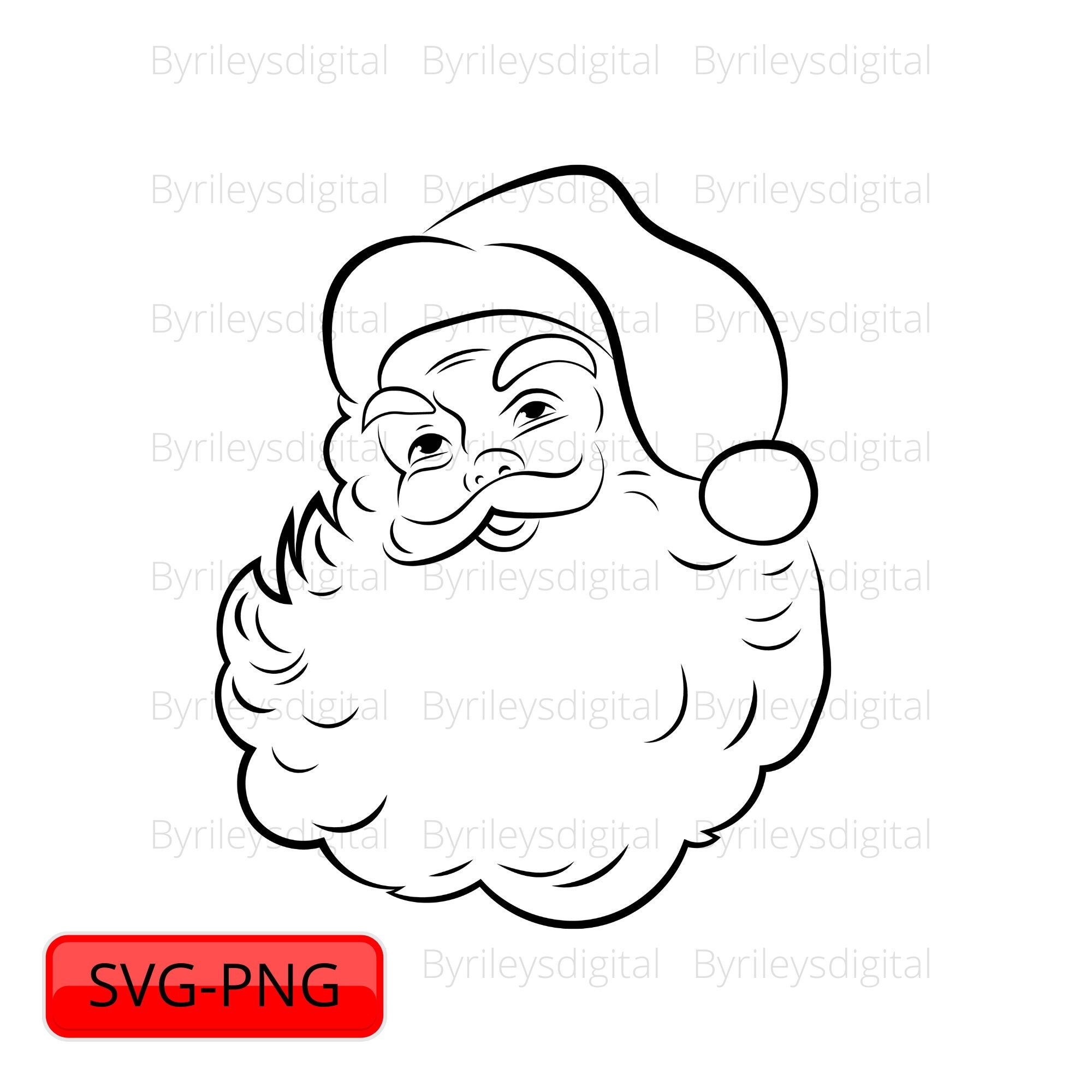 Santa Svg Santa Head Svg Christmas Svg Santa Svg File Santa Svg Cut