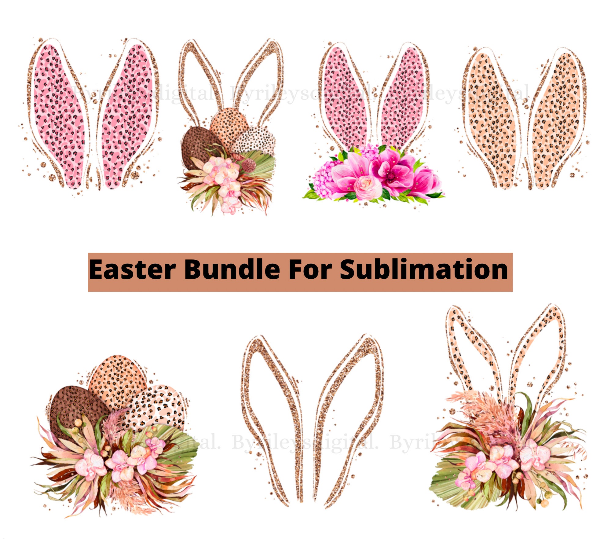 Easter PNG Bundle, Easter Eggs Png, Retro Easter PNG, Leopard Glitter Easter Png, Bunny Png. - Etsy
