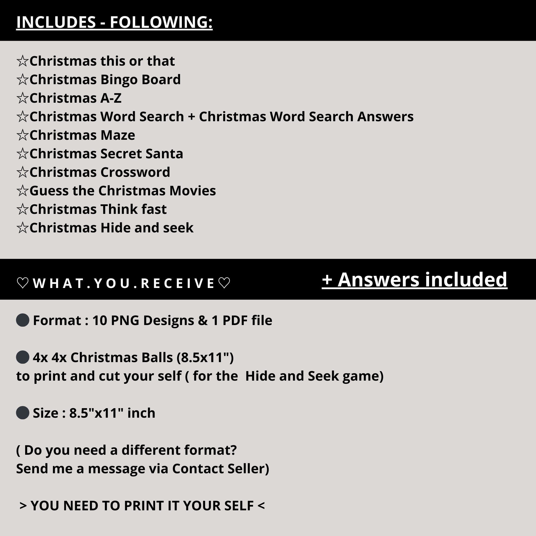 Printable Christmas Game Bundle Christmas Party Games Christmas Games ...