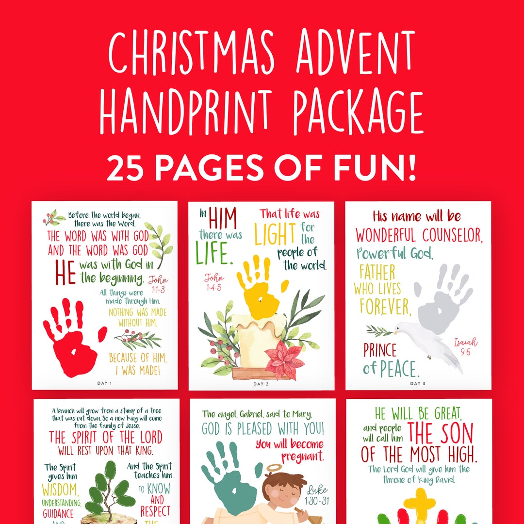 Preschool Christmas Activity, Christmas Advent Handprint Craft ...