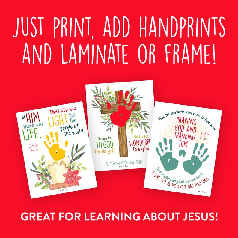Preschool Christmas Activity, Christmas Advent Handprint Craft ...
