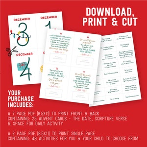Printable Advent Activity Cards for Kids | Christmas Bucket List ...