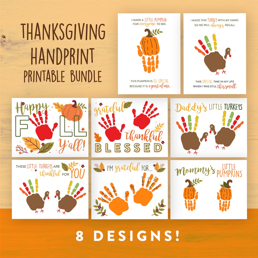 Thanksgiving Handprint Craft Bundle | Thanksgiving Preschool Craft ...
