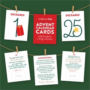 Printable Christmas Advent Activity Cards for Kids (digital Download ...