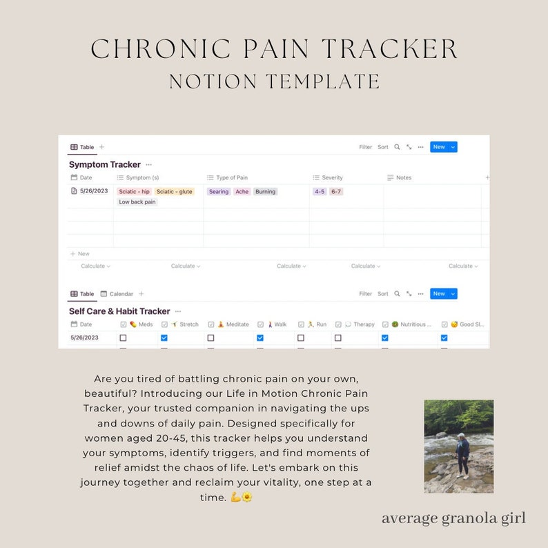 Chronic Pain Tracker | Notion Template - Etsy