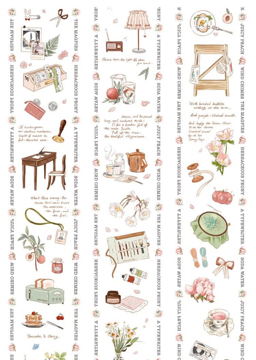 Happy Life Matte PET Tape Sample Tape 82cm One Loop Daily - Etsy