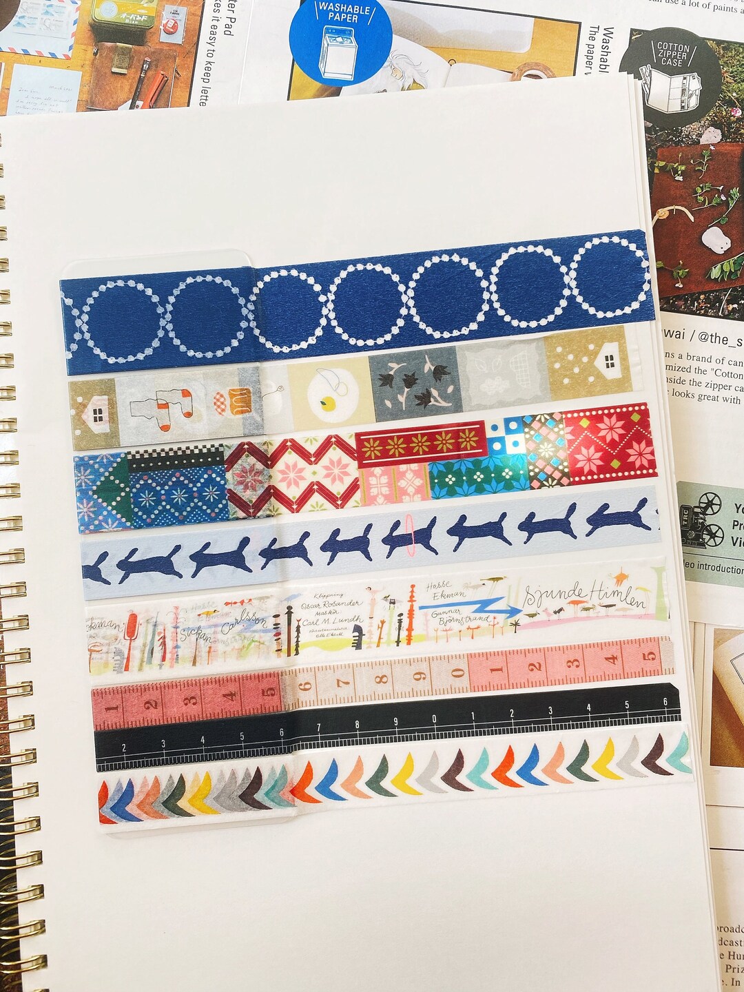 Japanese Washi Tape Sample With PVC Card Without Release Paper, Washi ...