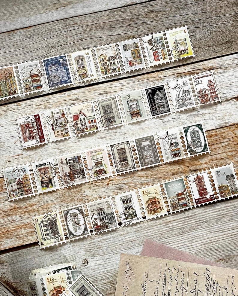 Lady F Building Stamp Washi Tape Rose Gold Foil Sample 100cm - Etsy