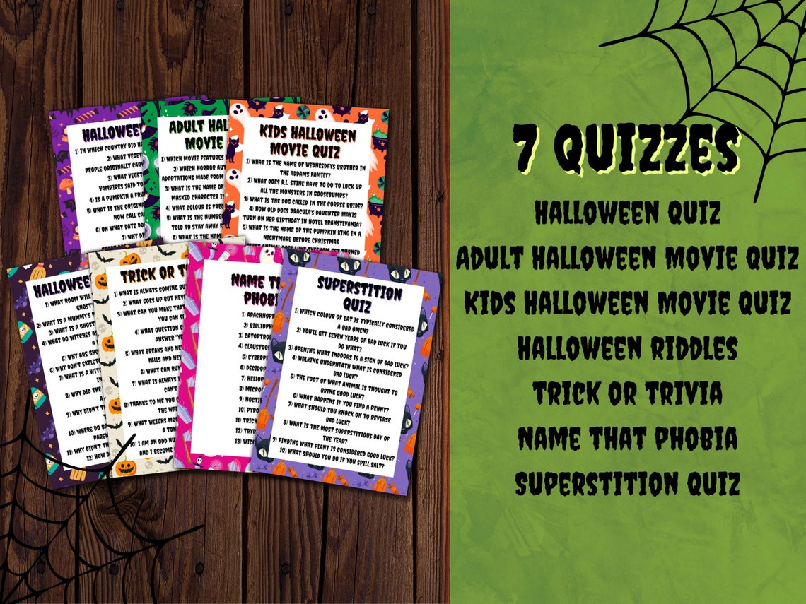 Halloween Quiz Pack | Printable PDF Pages to Download | Fun Halloween ...
