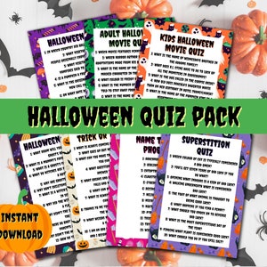 Halloween Quiz Pack | Printable PDF Pages to Download | Fun Halloween ...
