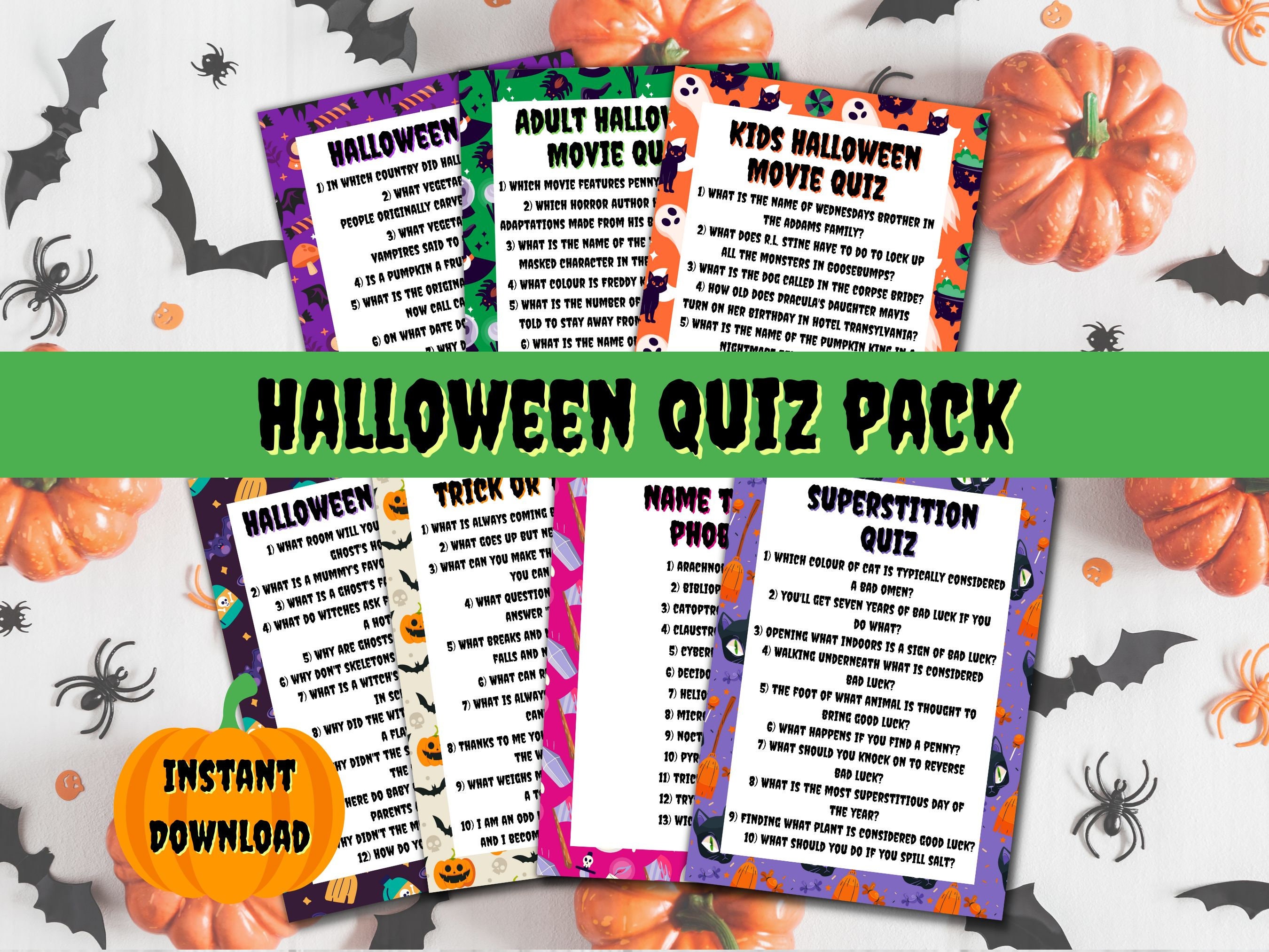 Halloween Quiz Pack | Printable PDF Pages to Download | Fun Halloween ...