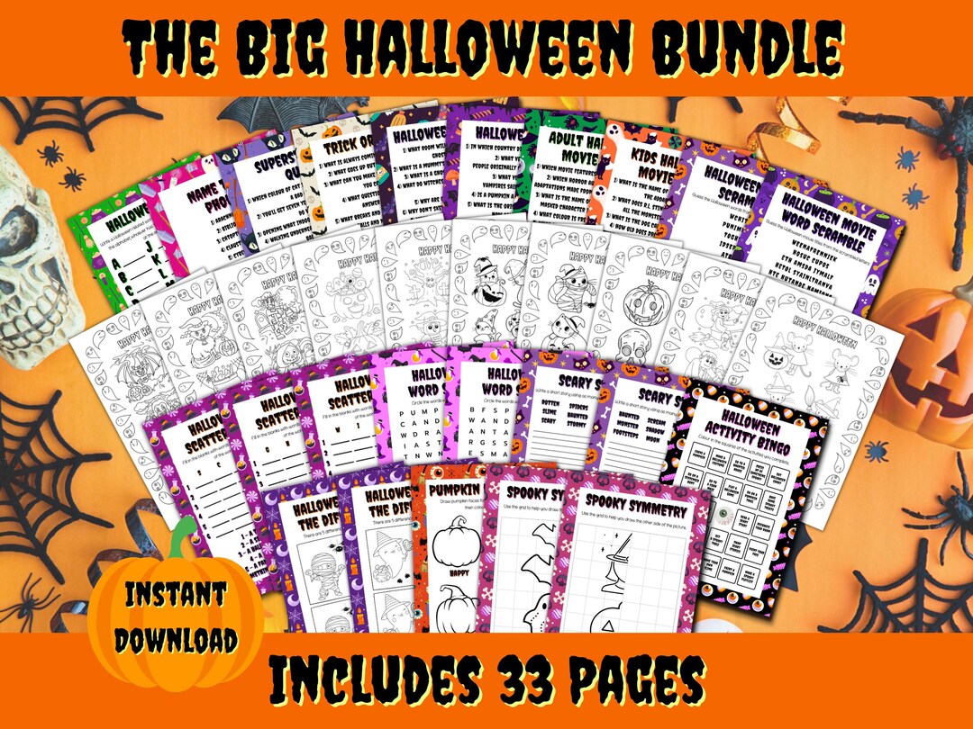 The Big Halloween Bundle | Printable PDF Pages to Download | Halloween ...