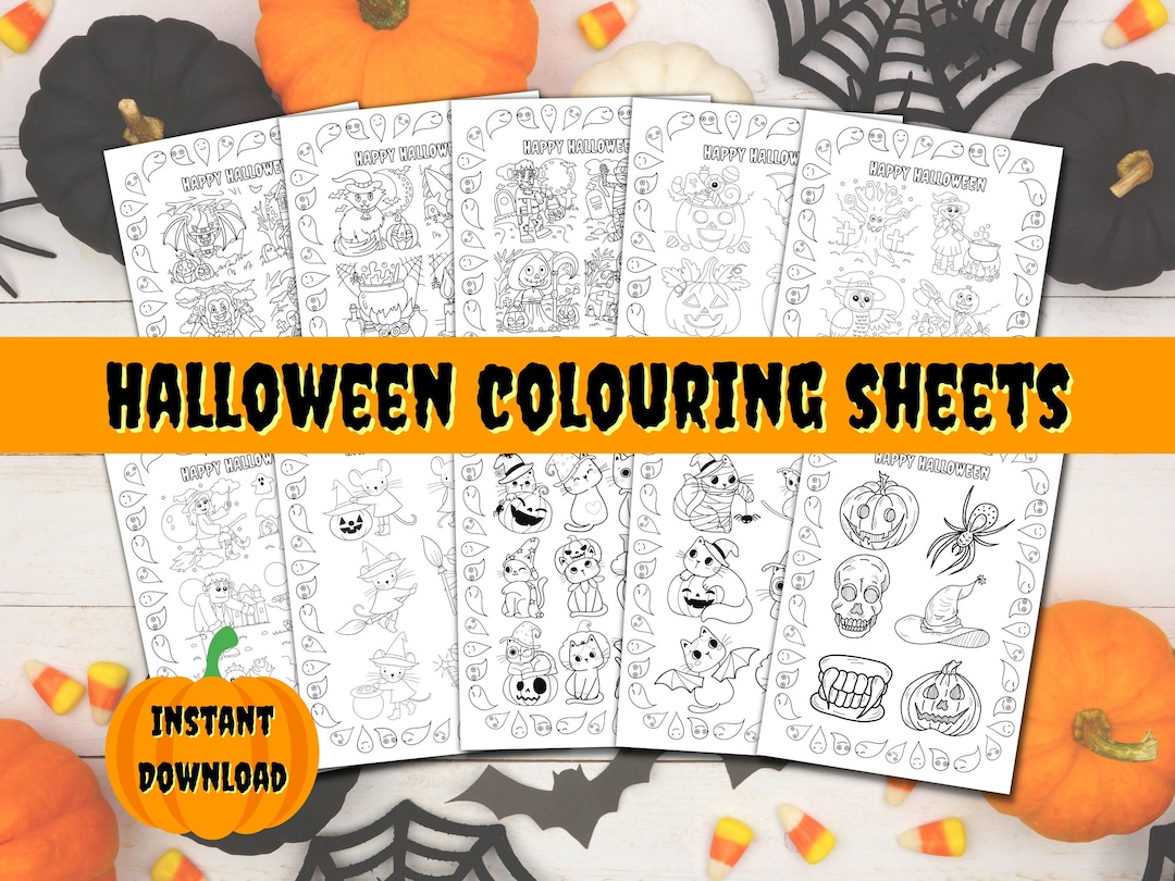 Halloween Colouring Sheets | 10 Printable PDF Pages to Download ...