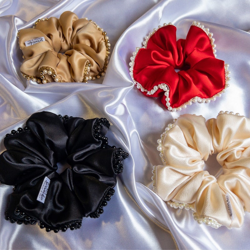 Pearl Scrunchie - Etsy