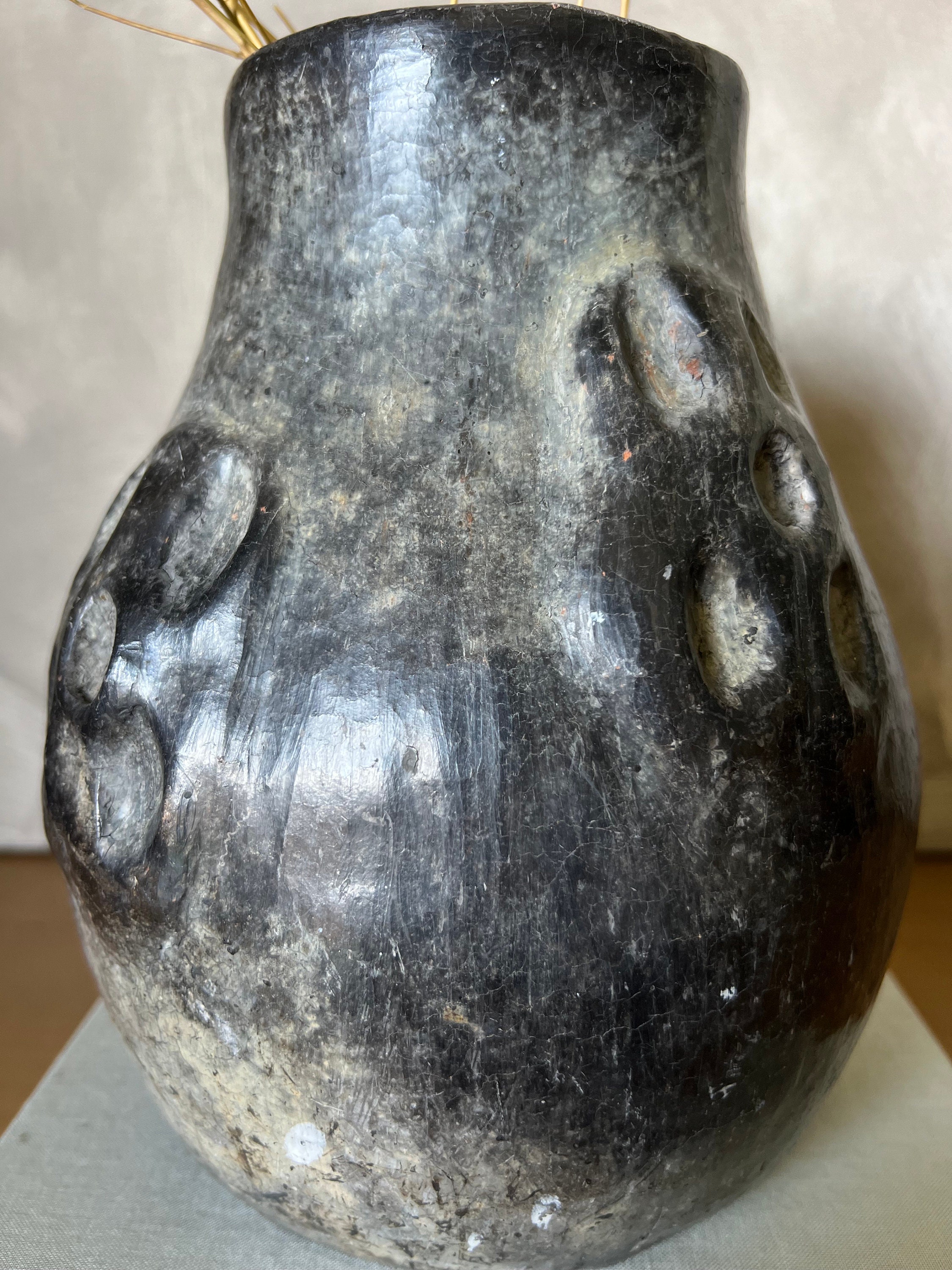 Rustic Jug 8 Tall Wabi-sabi Black Vase Artisan Hand Finish - Etsy