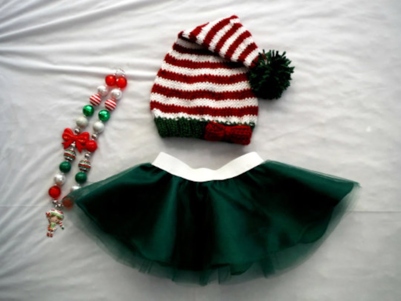 Knit Elf Hat: Striped Christmas Stocking Cap With Pom - Etsy