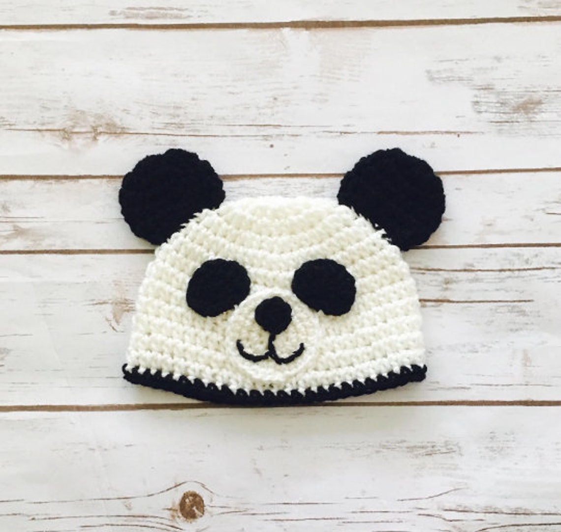 Panda Hat Panda Costume Crochet Panda Hat - Etsy