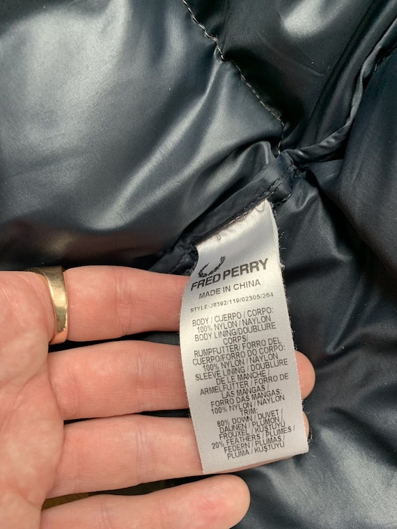Fred Perry Down Puffer Jacket Vintage Feather Winter … - Gem