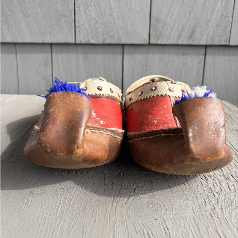 Antique Tsarouchi Greek National Guard Moccasin Pom Pom Loaf Vintage ...