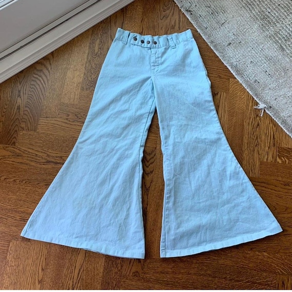 1970s Bell Bottom Jeans True Vintage Mermaid Flare Pa… - Gem