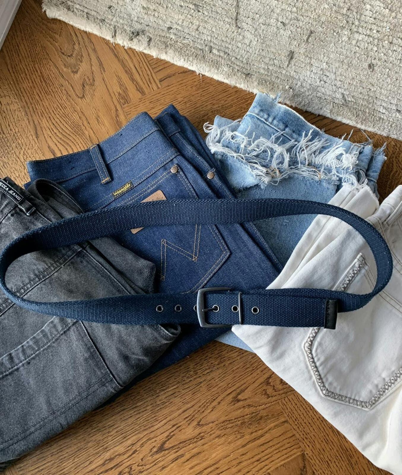 Y2K Fabric Belt 2000s Vintage Grommet Acoustic Guitar Vibe Mens Belts ...