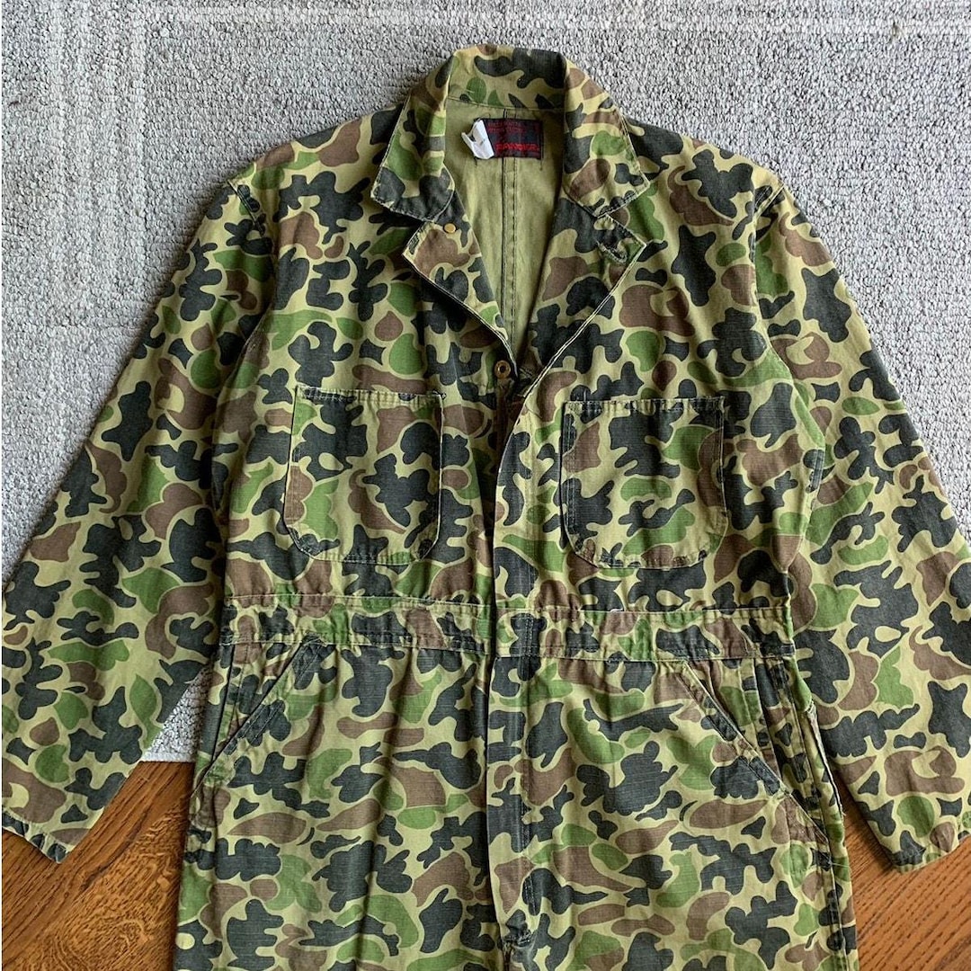 Vintage Camouflage Coveralls 70s Vintage Ranger Hunting Clothes by ...