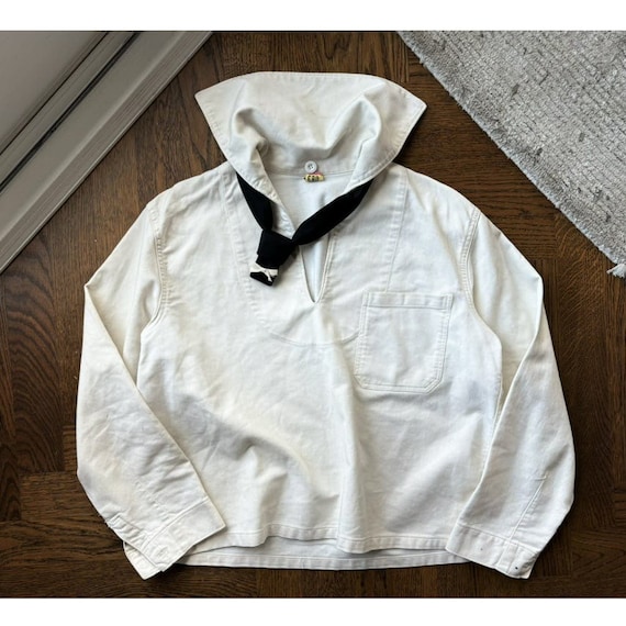 1960s East German Navy Smock Vintage Canvas Soviet Sa… - Gem