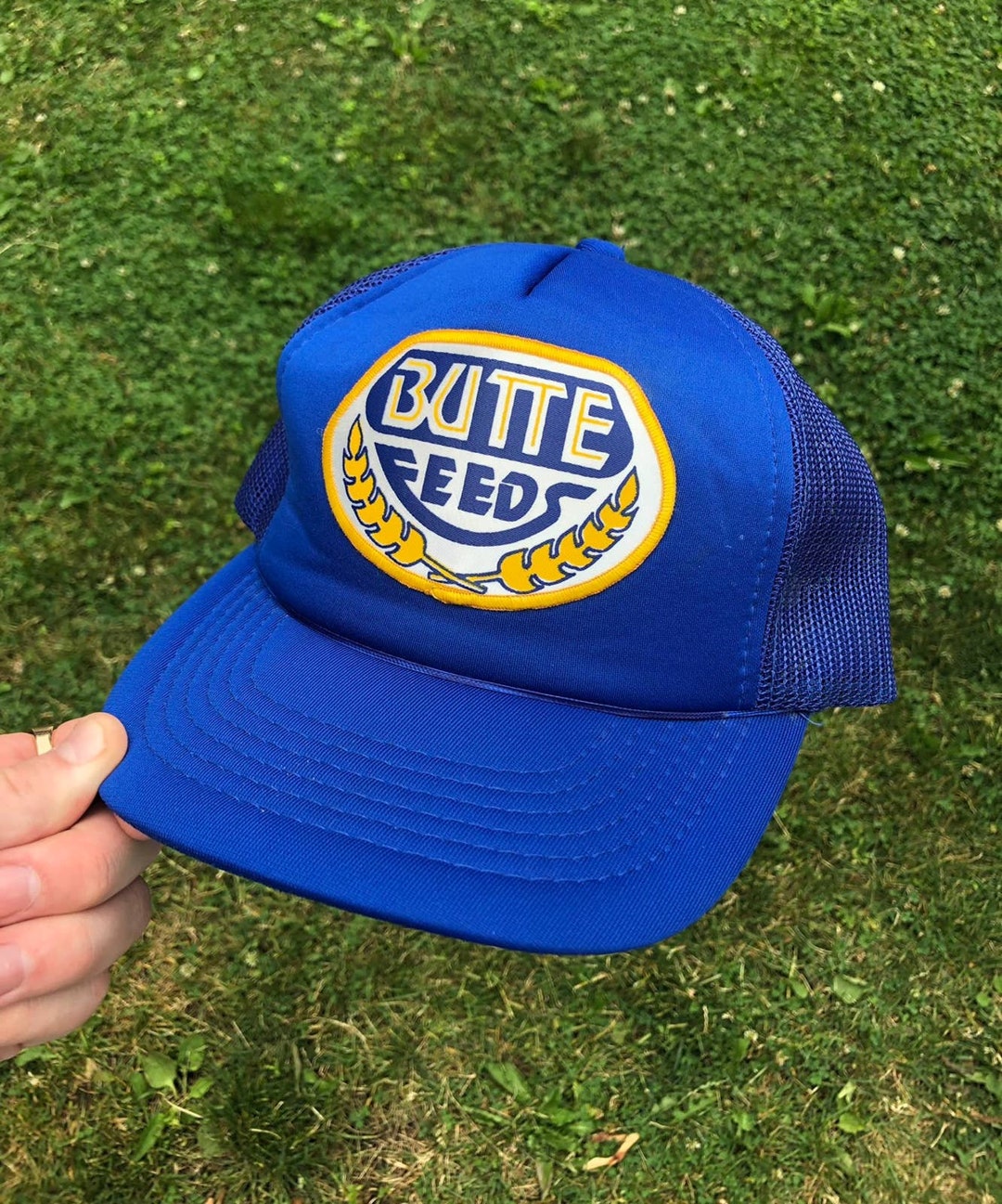 Vintage Cattle Feed Trucker Hat Cap 1980s 1990s Blue Mesh Butte - Etsy