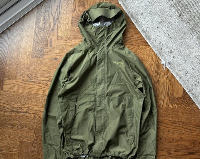 Marmot Rain Coat Shell Jacket Gorpcore Army Green Goretex M Rain Jacket ...