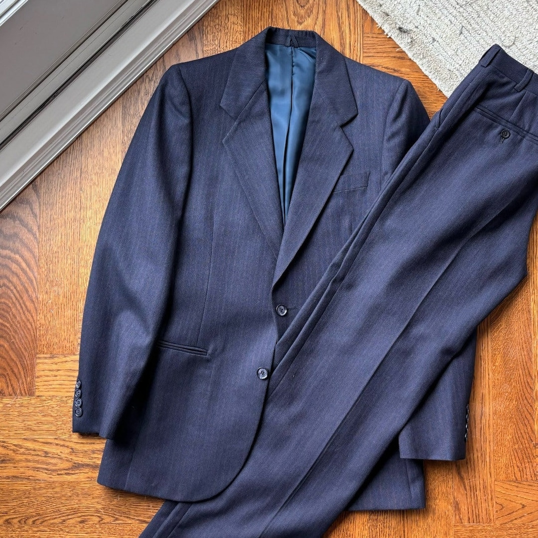 Vintage Yves Saint Laurent Suit Vintage YSL Suit Two Piece Wool 1980s ...