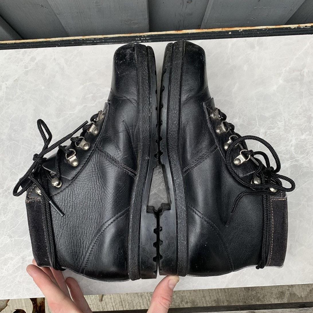 1980s Vintage Hiking Boots Mountain Trek 80s Vintage Black Leather ...