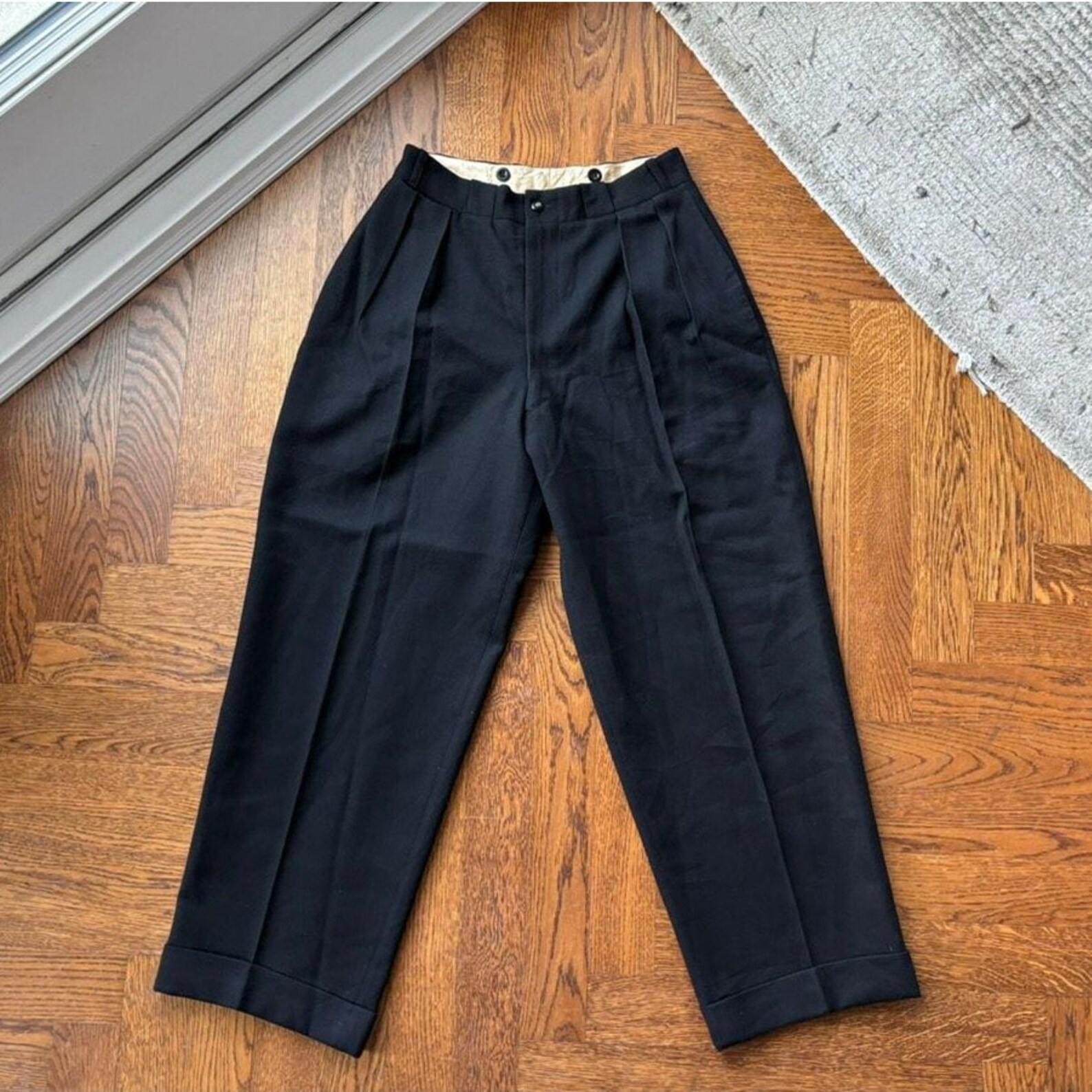 1950s Wool Trousers True Vintage Wool Pants Pleated Heavy 29 Lightning ...