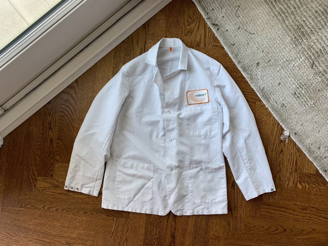 2000s Lab Coat Vintage Auto Chore Work Jacket Laboratory Men Vintage ...