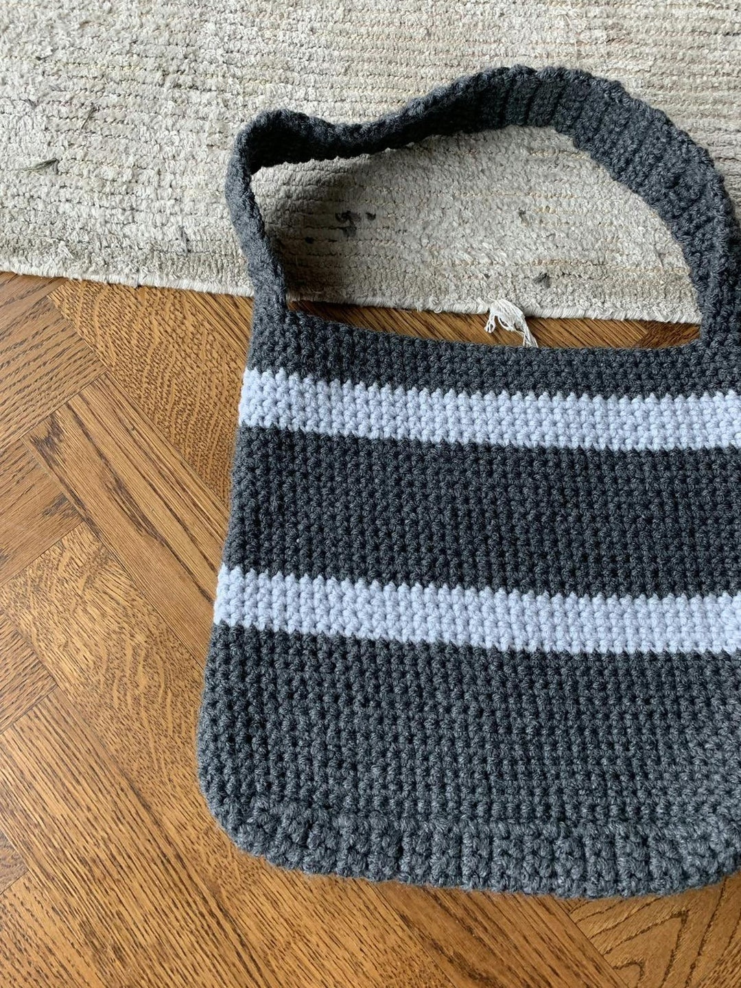 Crochet Chunky Knit Tote Bag Mini Hand Weave Mini Cute Bags Handmade ...